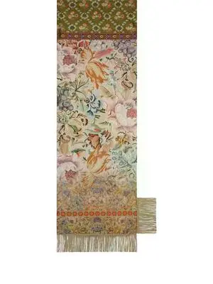 PIERRE-LOUIS MASCIA Floral-tapestry Fringe Scarf