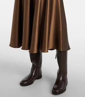 Altuzarra Silk Satin Midi Skirt