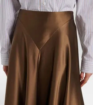 Altuzarra Silk Satin Midi Skirt