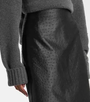 RÓHE Embossed High-rise Midi Skirt