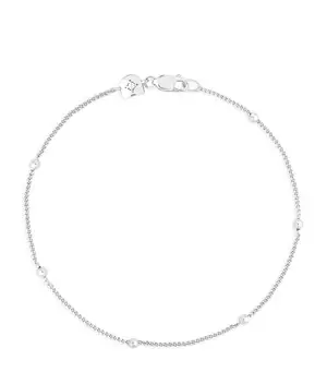 ASTRID & MIYU Sterling Beaded Chain Bracelet - Silver