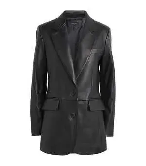 Rag & Bone Ash Leather Blazer - Black