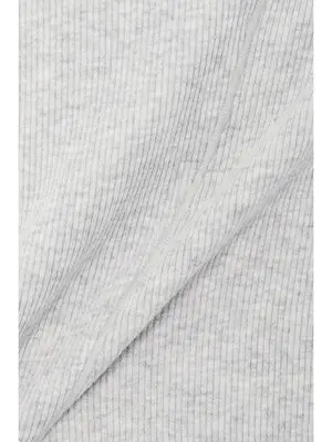 SKIMS Cotton Collection Ribbed Cotton-blend Jersey Boxer Shorts - Gray