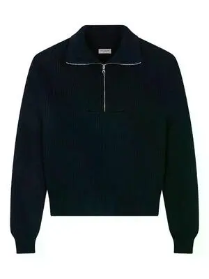Paul & Shark Ribbed Half-zip Sweater - Blue