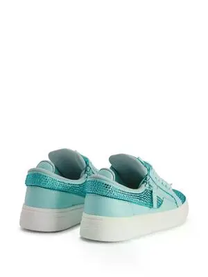 GIUSEPPE ZANOTTI Embellished Leather Sneakers