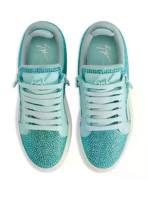 GIUSEPPE ZANOTTI Embellished Leather Sneakers