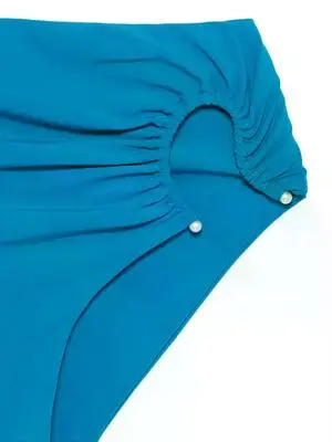 Christopher Esber Ring Detail High-waisted Bikini Bottoms - Blue
