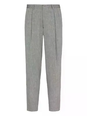 Giorgio Armani Pleated Front Trousers - Grey