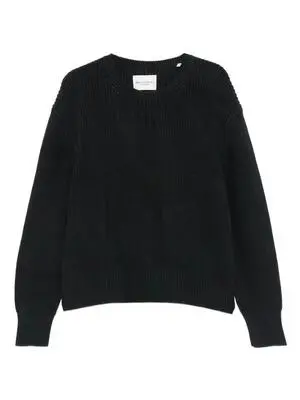 Marc O'polo Ribbed Crew-neck Sweater - Black