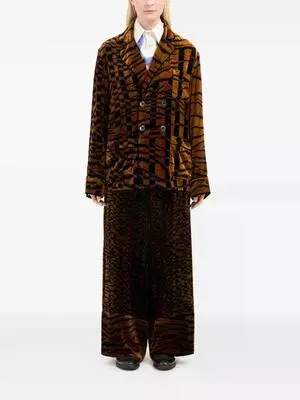 PIERRE-LOUIS MASCIA Tiger-print Double-breasted Jacket