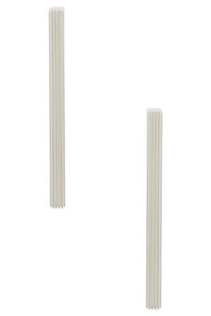 Khaite Empire Long Earrings - Silver