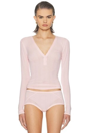 NEGATIVE UNDERWEAR Whipped Henley Top - Shell