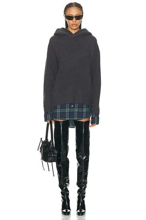 Acne Studios Krisp Cotton Flannel Sweater - Graphite