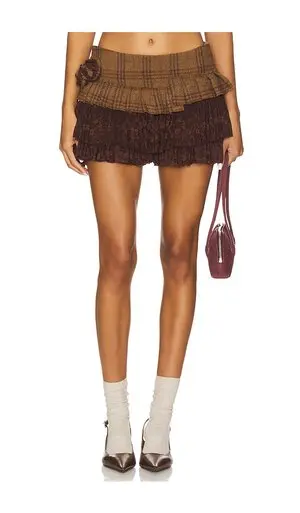 ZEMETA Rosette Wool Skort
