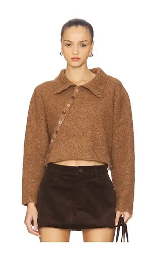 ZEMETA Button Way Knit Cardigan