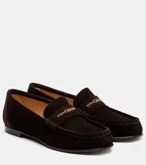 Chloé Suede Loafers - Brown