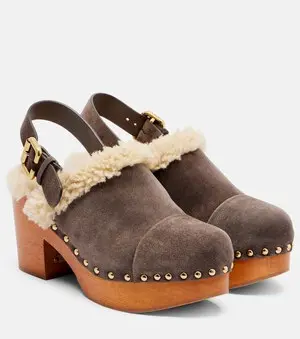 Chloe Mid Calf Mules Clogs For Women