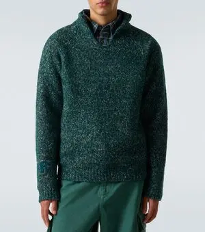 ERL Alpaca, Wool, And Cotton-blend Knit Sweater