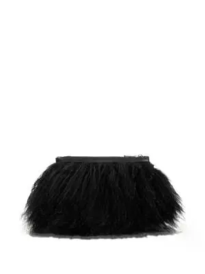 Dolce & Gabbana Fur-trimmed Zip Clutch Bag
