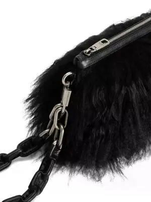 Dolce & Gabbana Fur-trimmed Zip Clutch Bag