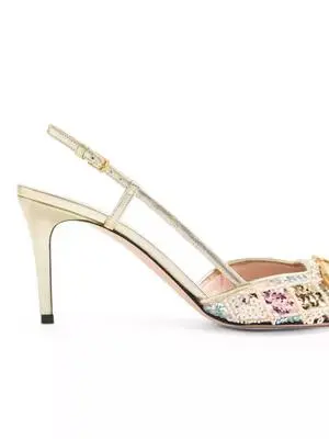 Valentino Garavani Embellished Slingback Pumps
