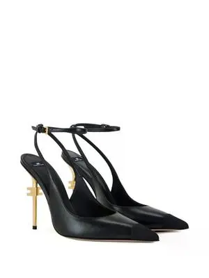 Elisabetta Franchi 105mm Falcon Slingback Pumps With Gold Heel