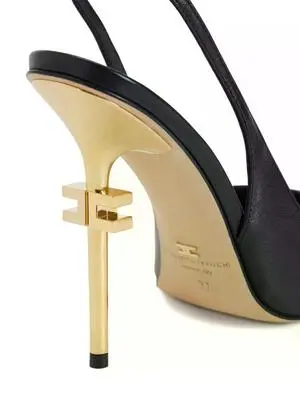 Elisabetta Franchi 105mm Falcon Slingback Pumps With Gold Heel