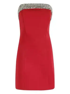Amen Rhinestone-embellished Strapless Mini Dress - Green