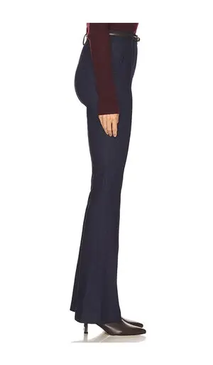 Veronica Beard Gracie Flare Leg Trousers With Belt - Blue