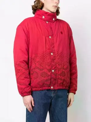 ICECREAM Red Snakeskin Print Padded Jacket With Embroidered Logo