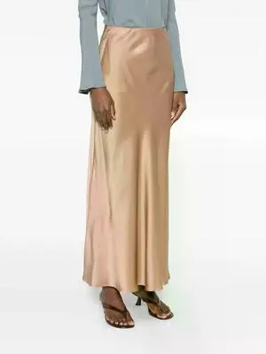 OTTOD'AME Bias-cut Satin Midi Skirt