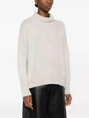LISA YANG High-neck Ribbed Sweater