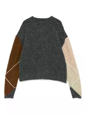 SEMICOUTURE Argyle-pattern Wool Sweater