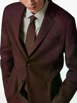 Paul Smith Diagonal Stripe Neck Tie - Brown