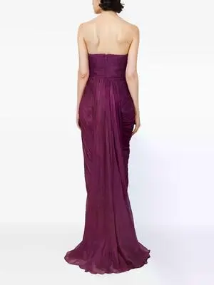 IRIS SERBAN Gisselle Strapless Draped Gown