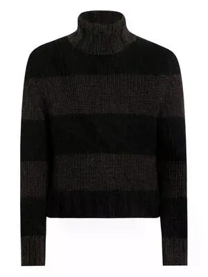 Dolce & Gabbana Striped Roll-neck Sweater - Brown