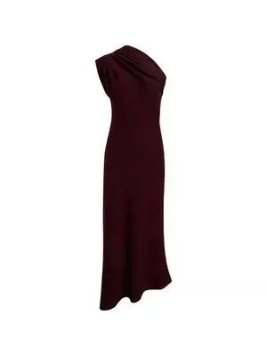 Khaite Draped One-shoulder Dress - Red