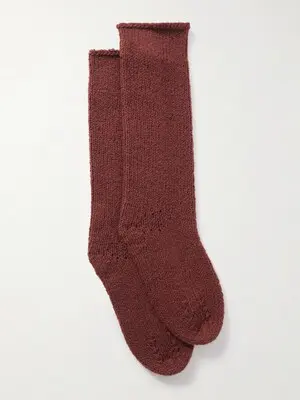 Gabriela Hearst Nikola Ribbed Cashmere-blend Socks - Red