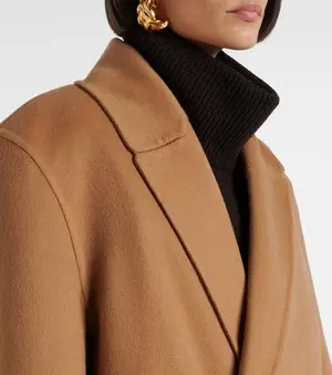 Saint Laurent Double-breasted Cashmere And Wool Coat