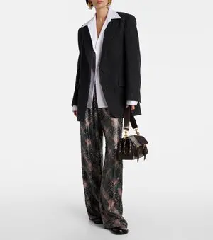 Dries Van Noten Pinstripe Wool Blazer