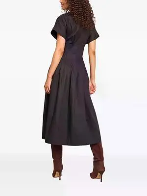 Cara Cara Nash Midi Dress With Button-up Front - Black