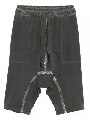 69 Drop-crotch Drawstring Shorts - Grey