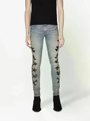 Amiri Camo Bones Skinny Jeans