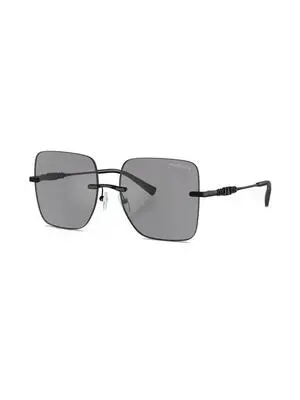 Michael Kors Rimless Square Frame Sunglasses With Chain-link Trim