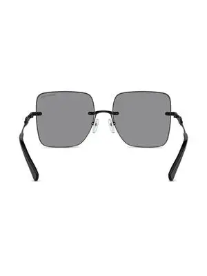 Michael Kors Rimless Square Frame Sunglasses With Chain-link Trim