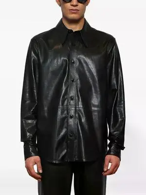 Amiri Button-fastening Leather Jacket
