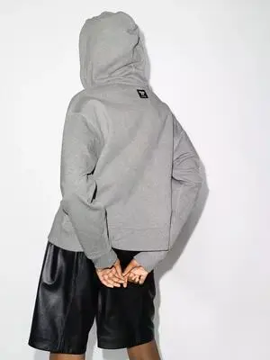 MORE JOY Cropped Embroidered Hoodie