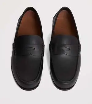 Dunhill Leather Flex Heddond Loafers - Black