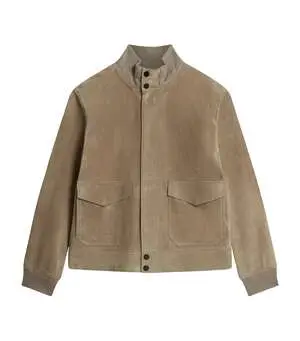Dunhill Suede Harrington Jacket - Grey