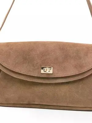 Sandro Le Mambo Suede Shoulder Bag - Neutrals